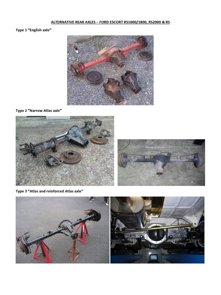 Rear Axles Ford Escort | PDF | Computers | Technology & Engineering