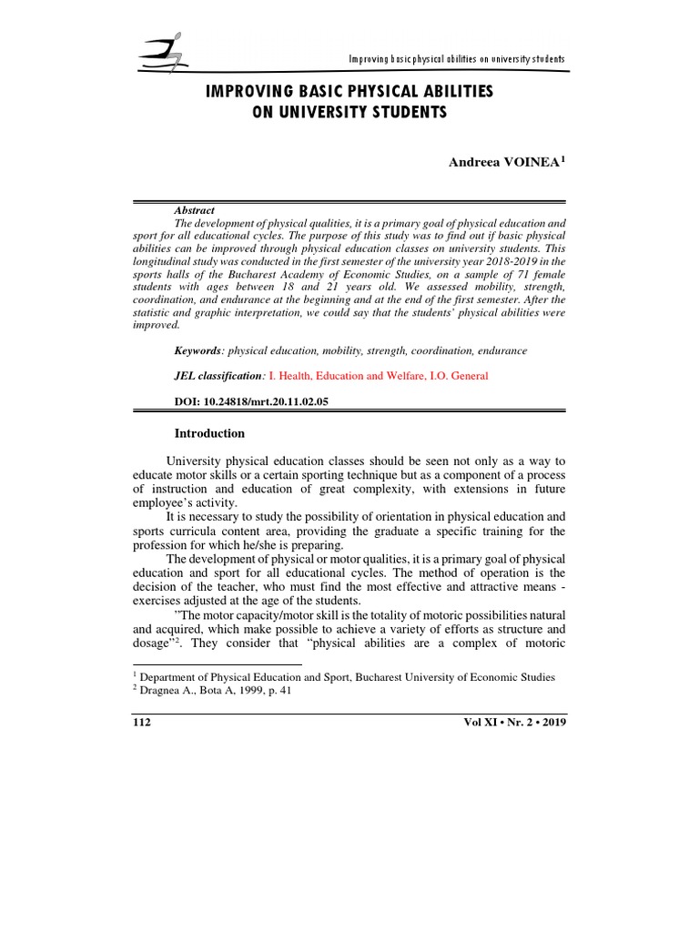 1 Voinea Andreea | PDF | Physical Education | Physical Exercise
