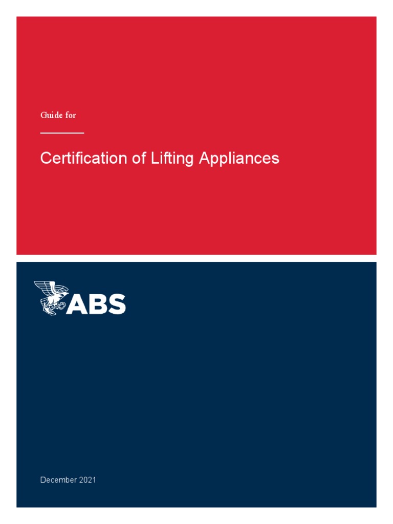 ABS Lifting Appliances Guide Dec21 | Download Free PDF | Indemnity ...