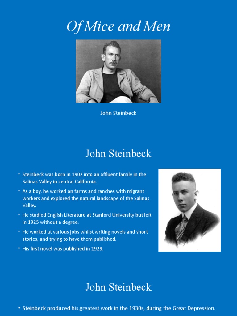 Steinbeck - of Mice and Men | PDF | John Steinbeck
