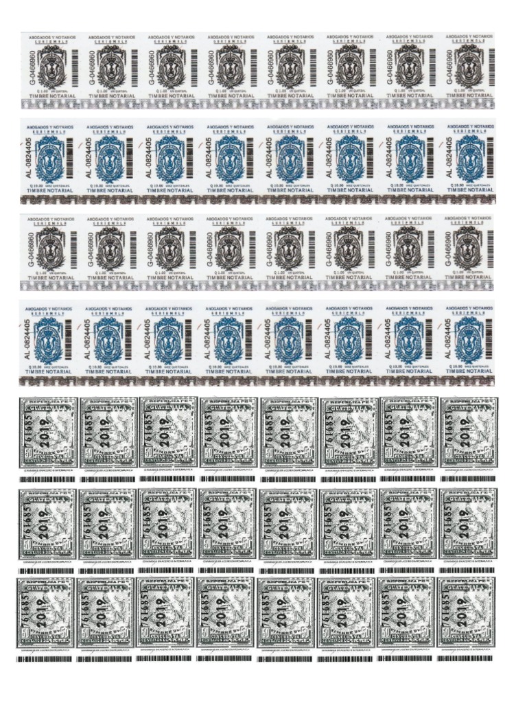 Timbre Notarial 10 1 Fisca Cincuenta Centavos Imprimir | PDF