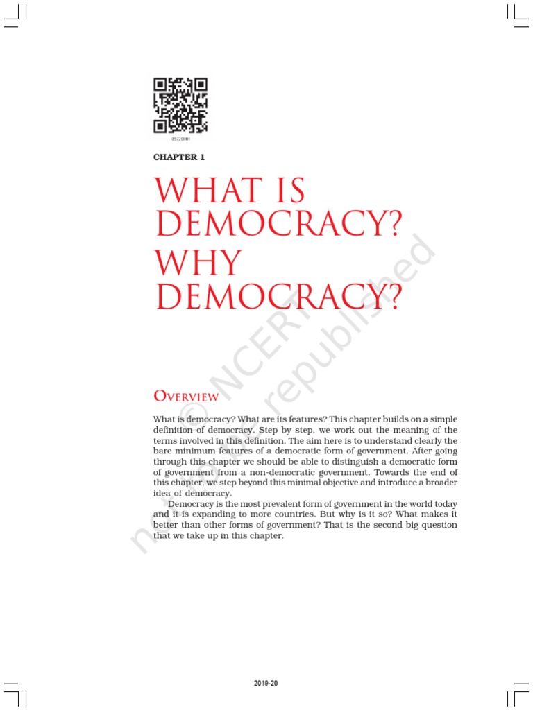 PDF What Is Democracy | PDF | Democracy | Political Ideologies