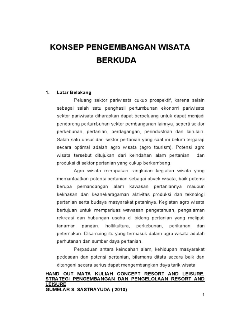 Pengembangan Agro Wisata Berbasis Masyarakat | PDF