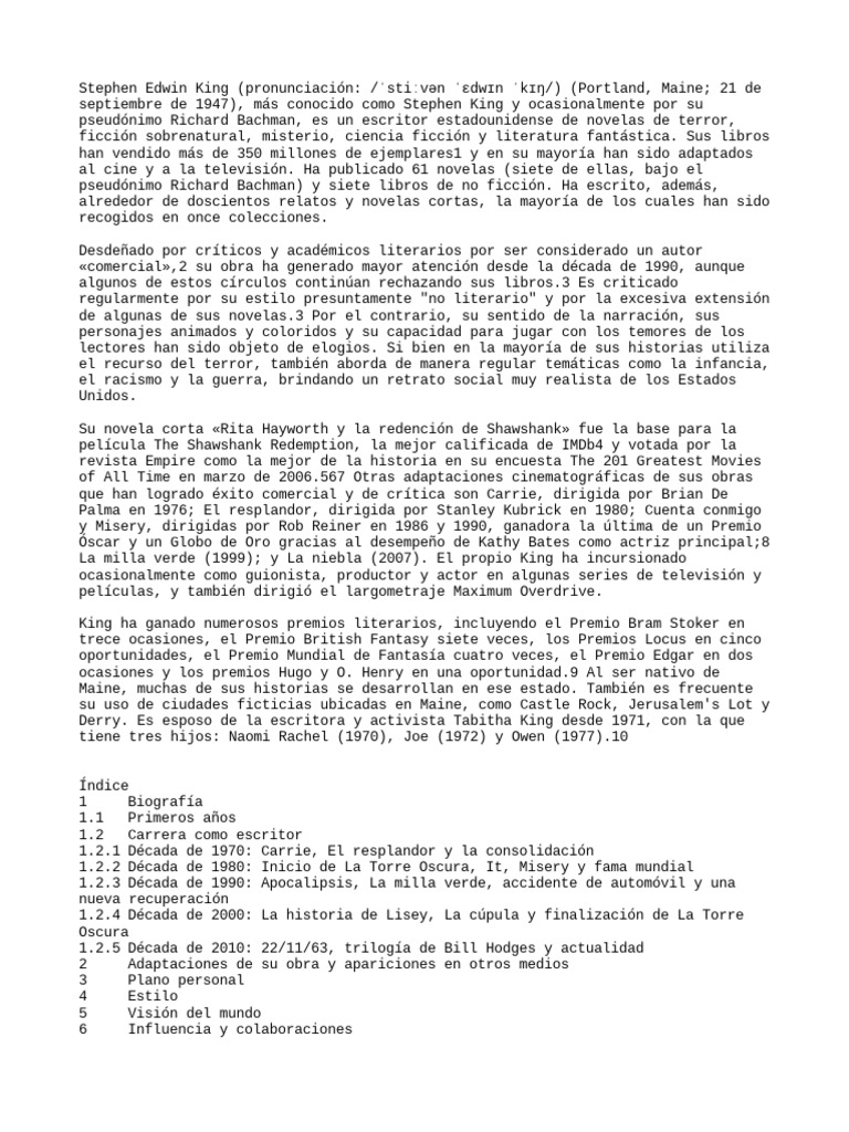 King | PDF | Stephen King