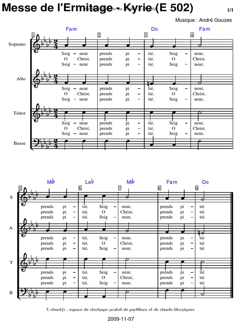 Messe de l'Ermitage - Partition PDF | PDF | Eucharistie | Culte