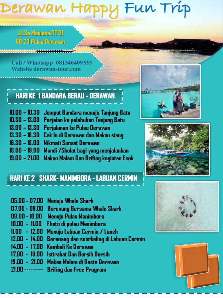 Paket Wisata Derawan dan Labuan Cermin | PDF