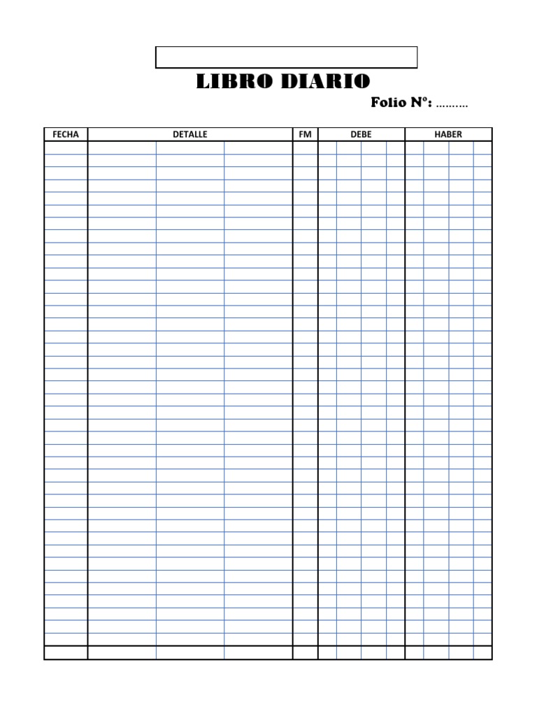Libro Diario Plantilla | PDF