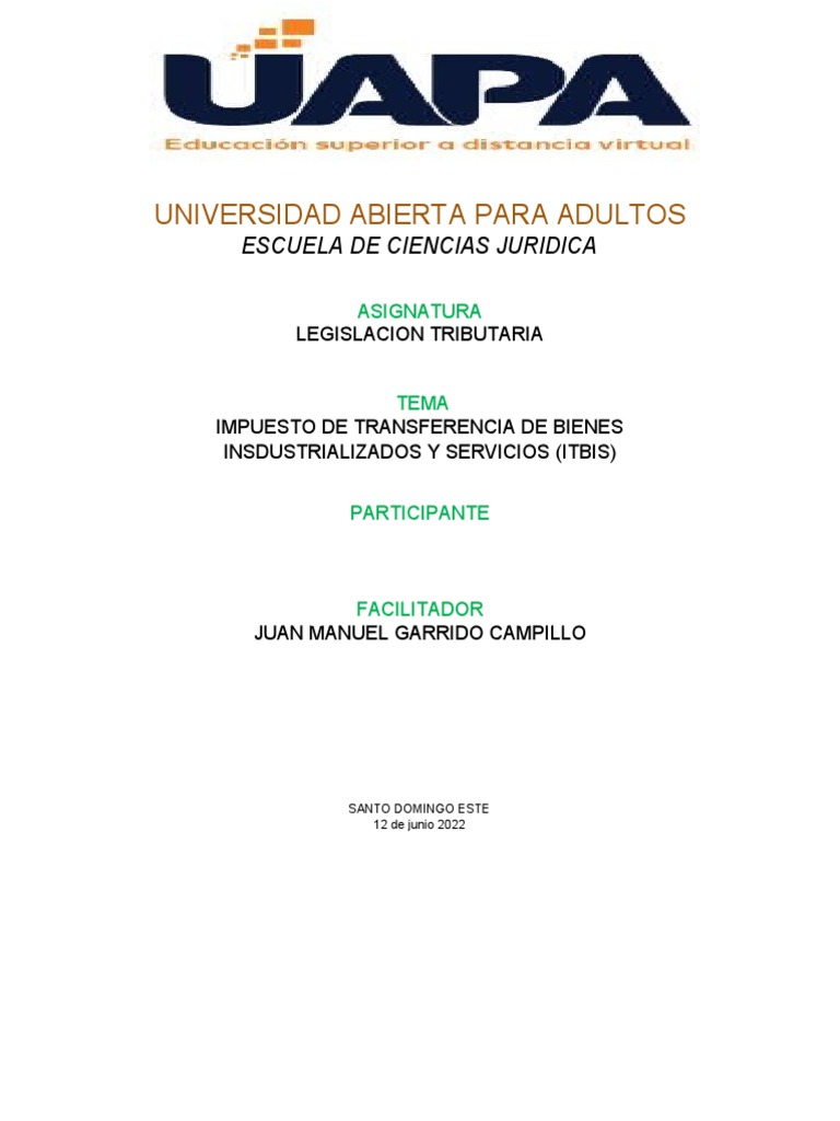Guía sobre el ITBIS en República Dominicana | PDF | Impuestos ...