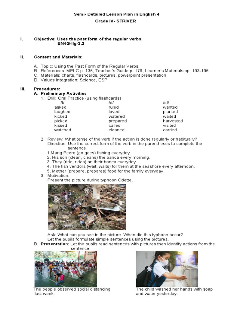 COT LP IN English IV SECOND QUARTER 2021 2022 | PDF | Verb