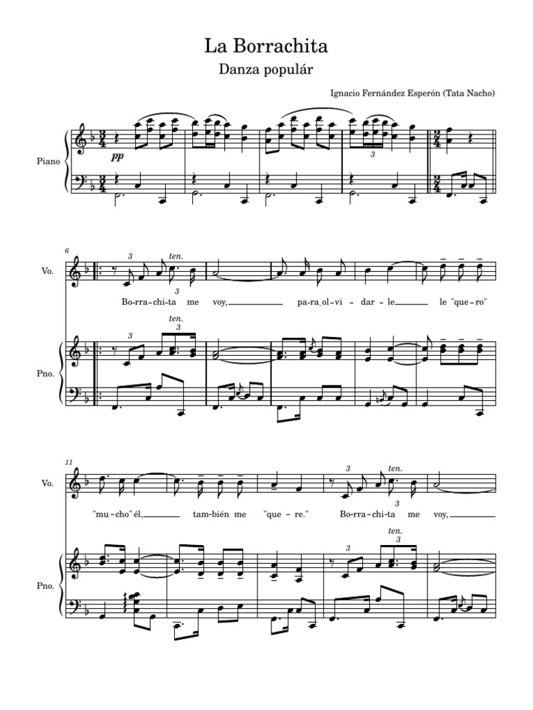 La Borrachita Tata Nacho F | PDF