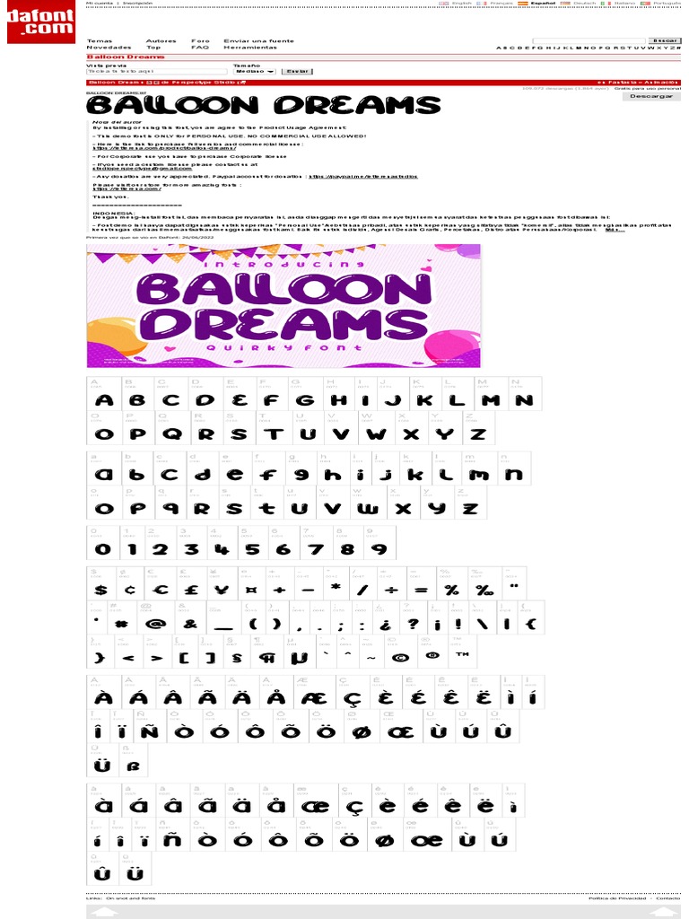 Balloon Dreams Font | PDF