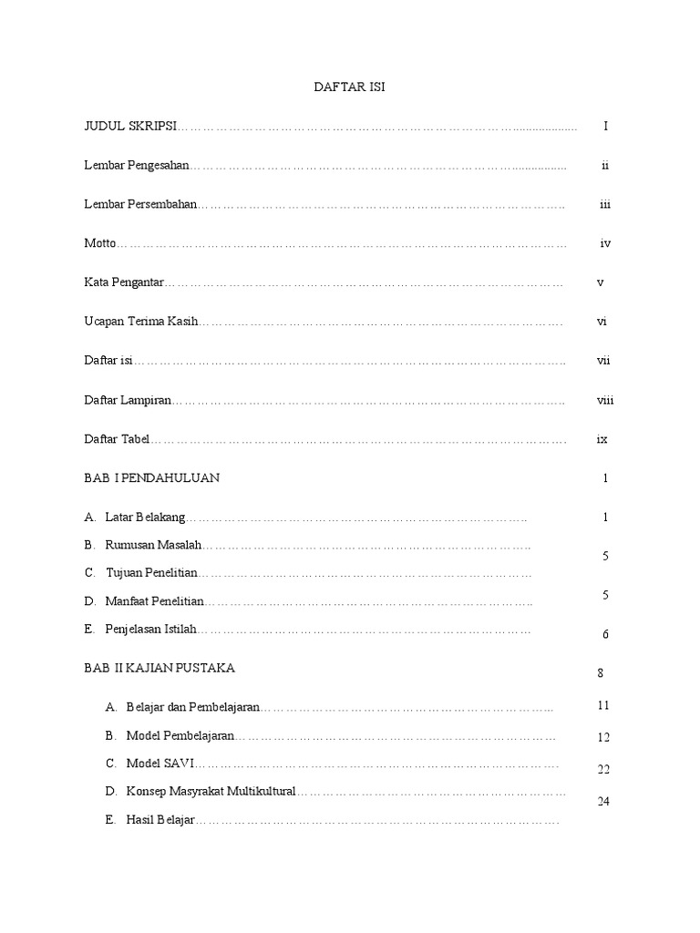 Daftar Isi | PDF