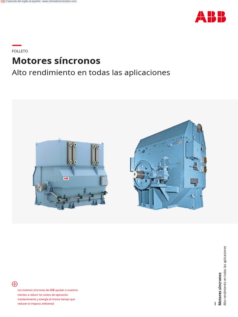 ABB Synchronous Motors - En.es | PDF | Rodamiento (Mecánico ...