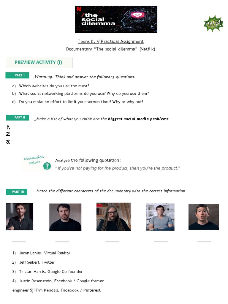 Social Dilemma Viewing Guide Answers | PDF