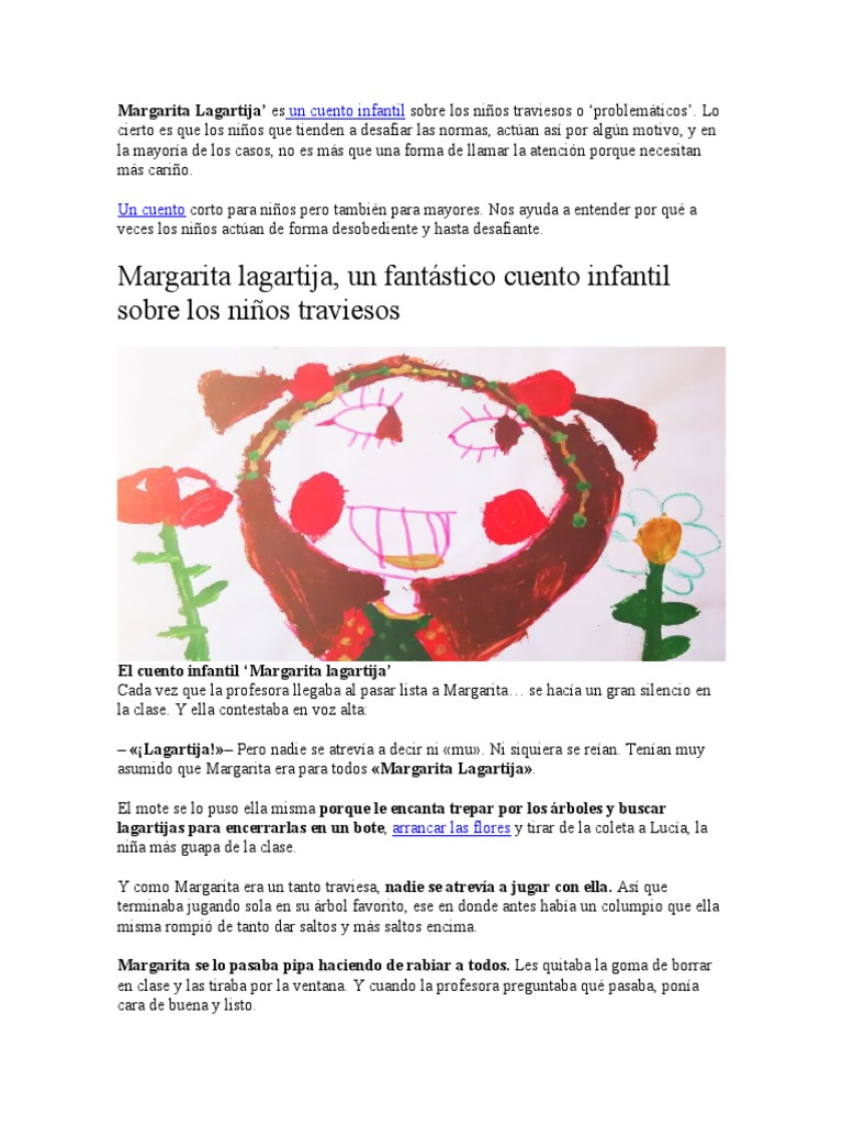 Margarita Lagartija: Cuento Infantil | PDF