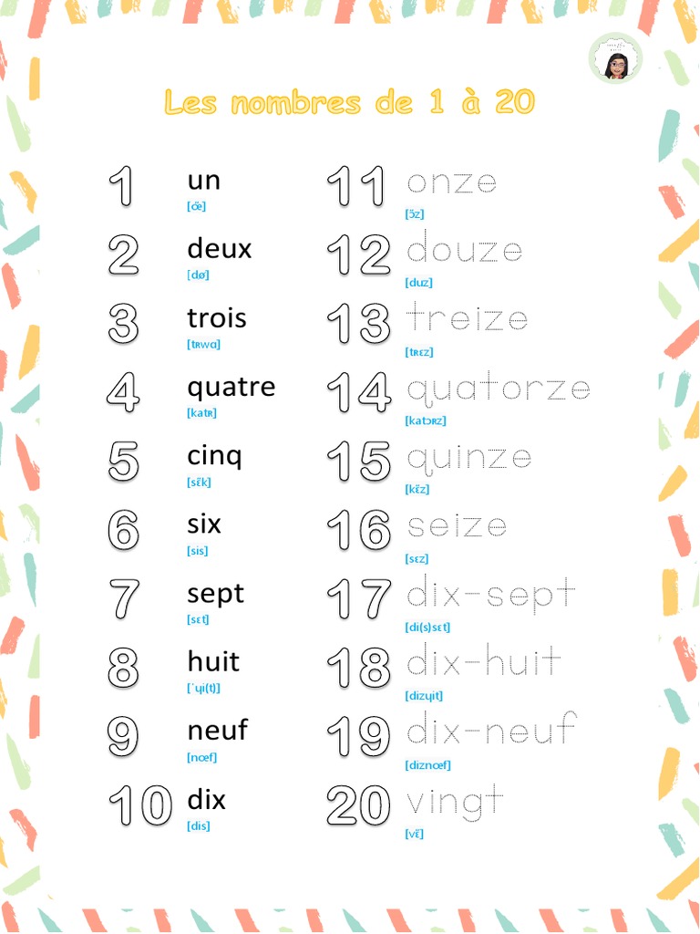 French Numbers 1-20 Guide | PDF | Home & Garden | Computers