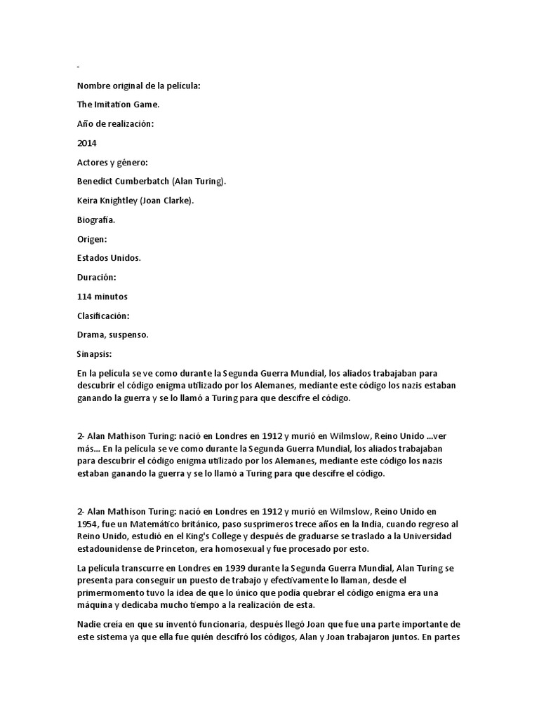 Codigo Enigma | PDF | Alan Turing