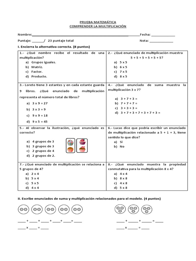 Comprensión de la Multiplicación en Primaria | PDF | Multiplicación ...