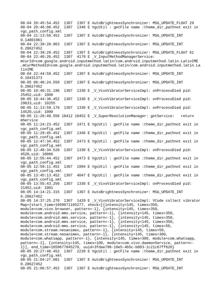 Log | PDF | Computing | Operating System Technology