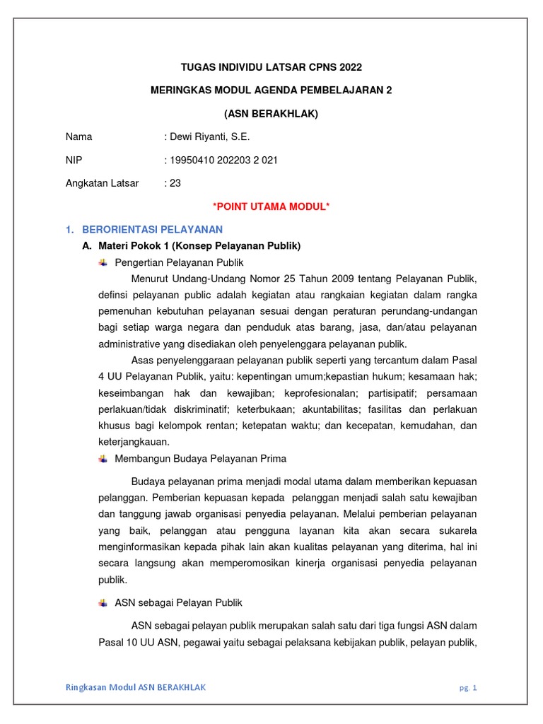 Tugas Meringkas Modul 06 Agustus 22 | PDF