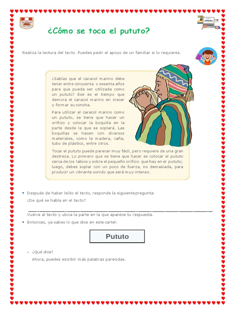 Recurso. Como Se Toca El Pututo | PDF | Artes del Lenguaje y ...