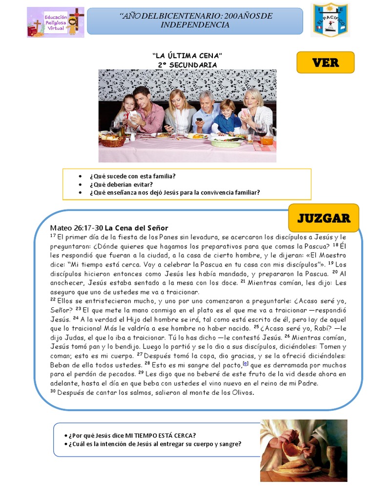 La Última Cena | PDF | Última cena | Jesús