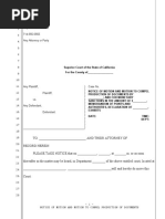 Sample Motion To Compel | PDF | Motion To Compel | Discovery (Law)