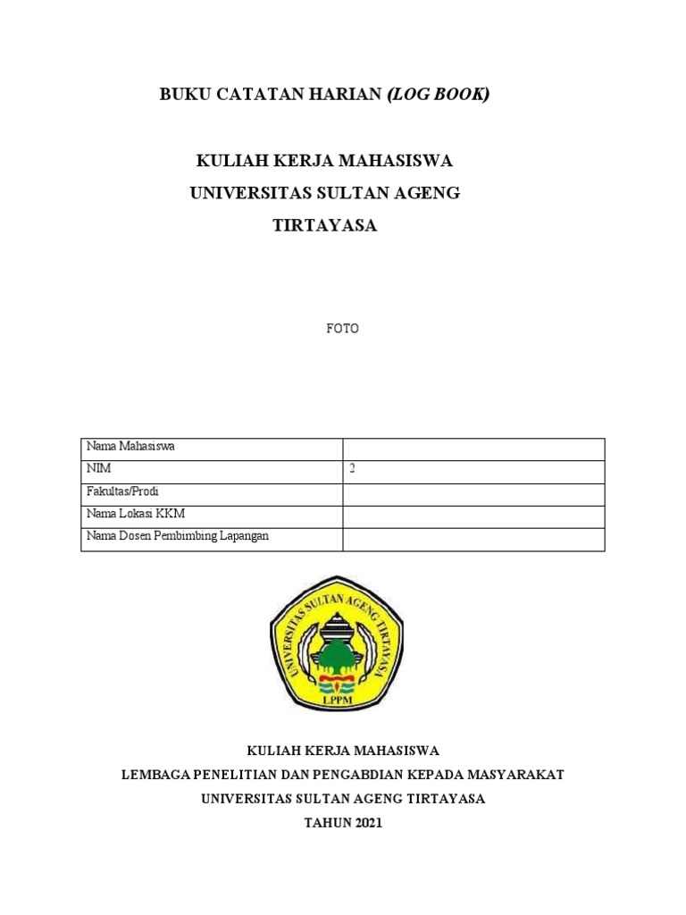 Contoh Log Book KKM Mahasiswa 2021 | PDF