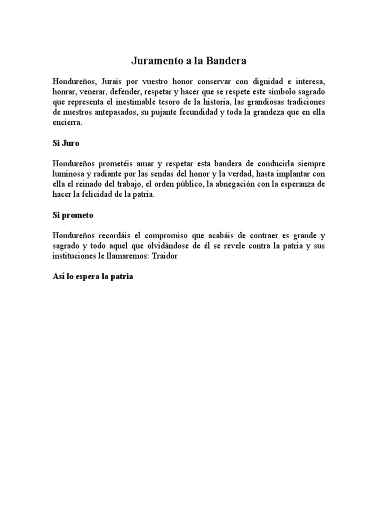 Juramento A La Bandera | PDF