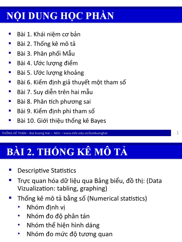 Thống Kê Toán - Lec02 | PDF