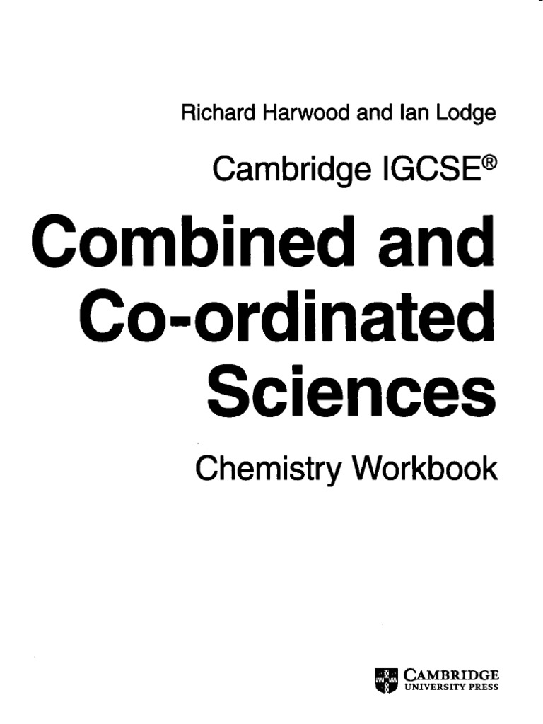 Chemistry Workbook | PDF