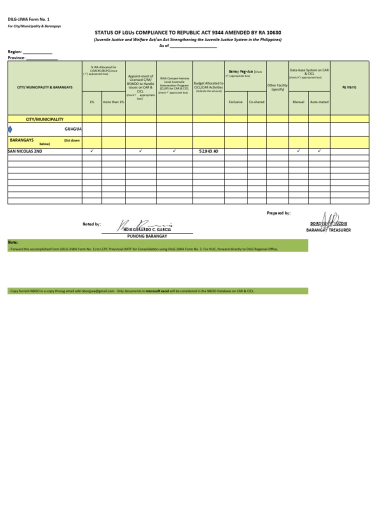 San Nicolas 2nd Dilg Jjwa Form 1 2 4 | Download Free PDF | Government