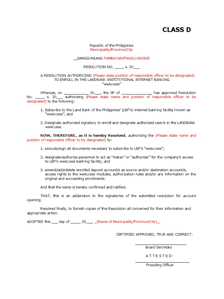 Sample Brgy Resolution 7 | PDF | Government