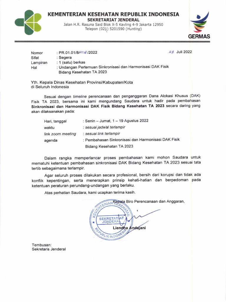 Und Sinkronisasi Dan Harmonisasi Ke Daerah | PDF