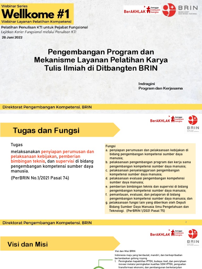 Bahan Tayang Ibu Indragini, M.T. BRIN | PDF