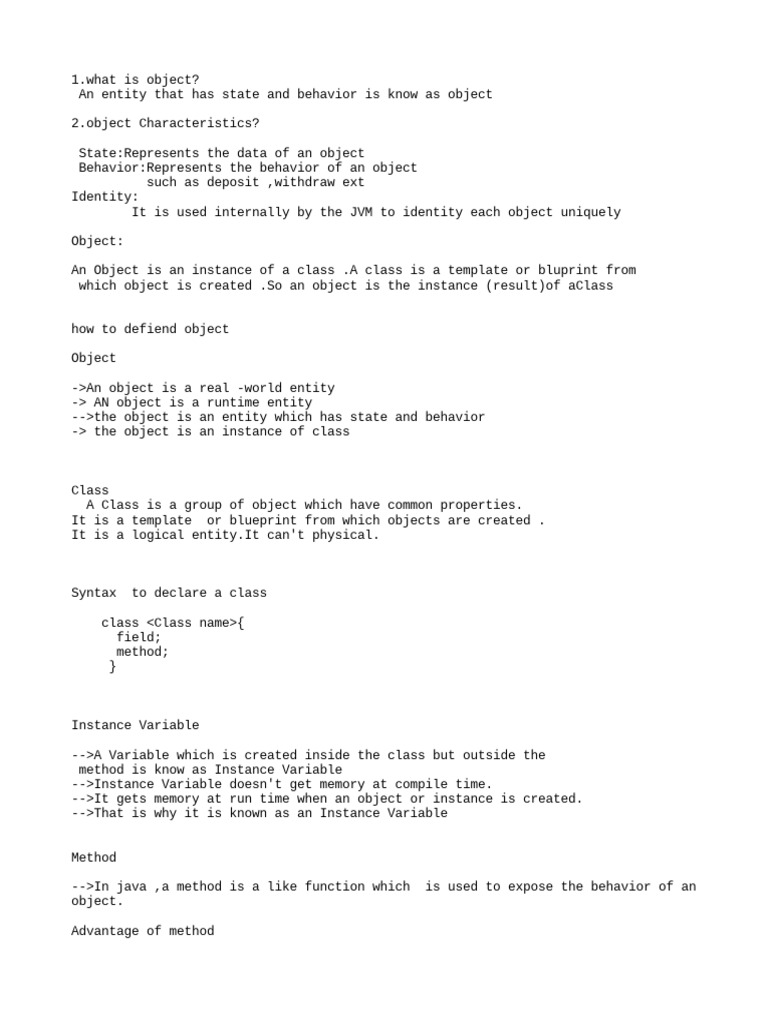 Class Object Exmple | PDF | Class (Computer Programming) | Object ...
