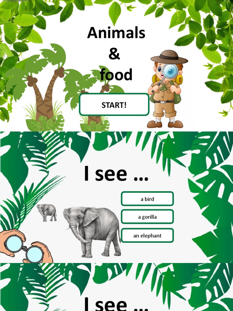 Animals and Food Picture Description Exercises - 136047 | PDF | Cooking ...