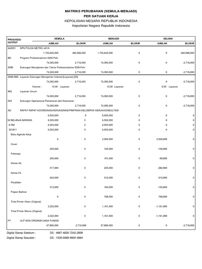 Report Matriks Format 3 | PDF