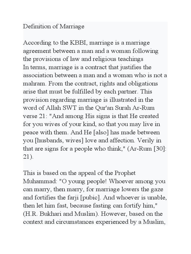 Definition of Marriage | PDF