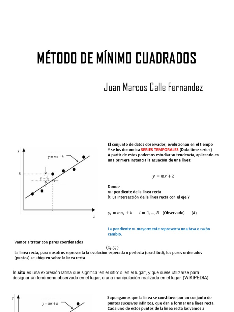Metodo de Minimos Cuadrados v2 | PDF | Línea (geometría) | Pendiente