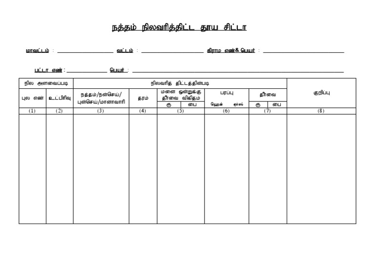 Natham Chitta Form | PDF