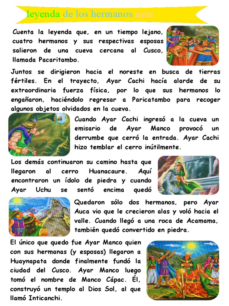 Leyenda de los Hermanos Ayar | PDF