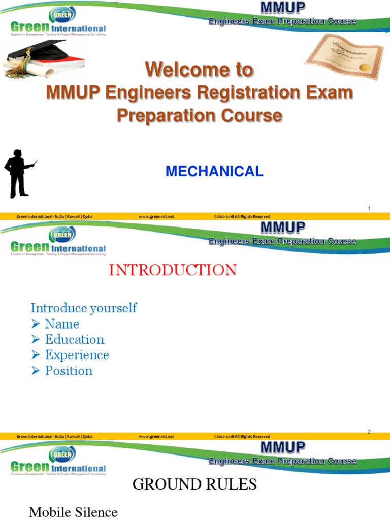 Welcome To: MMUP Engineers Registration Exam Preparation Course | PDF ...