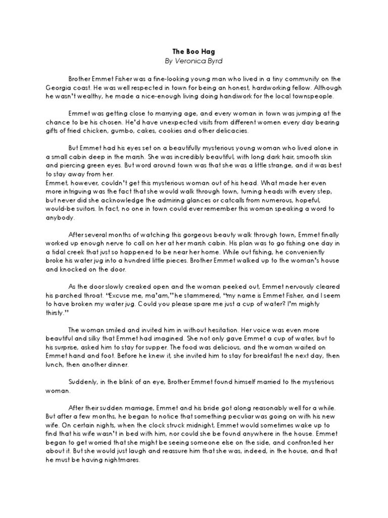 The Boo Hag by Veronica Byrd | PDF | Mystery, Thriller & Crime Fiction ...