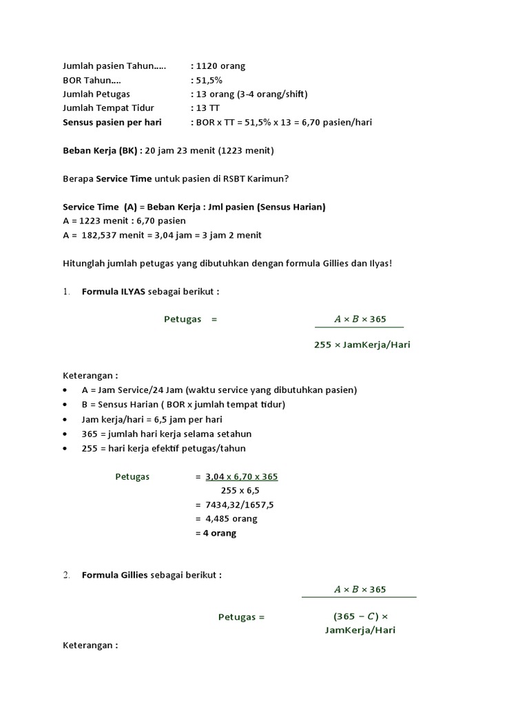 Rumus Beban Kerja | PDF