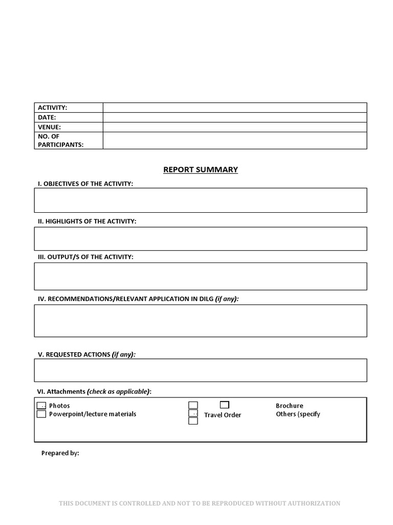 Post Activity Report Template | PDF | Computers