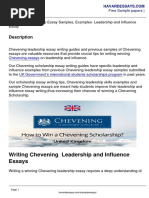 Chevening Scholarship: Sample Chevening Application Essay | PDF ...