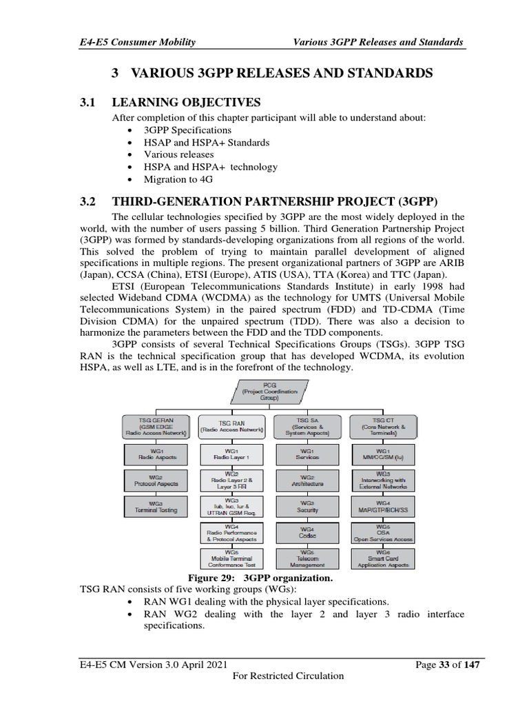 E4-E5 - Text - Chapter 3. Various 3gpp Releases and Standards | PDF | High Speed Packet Access ...