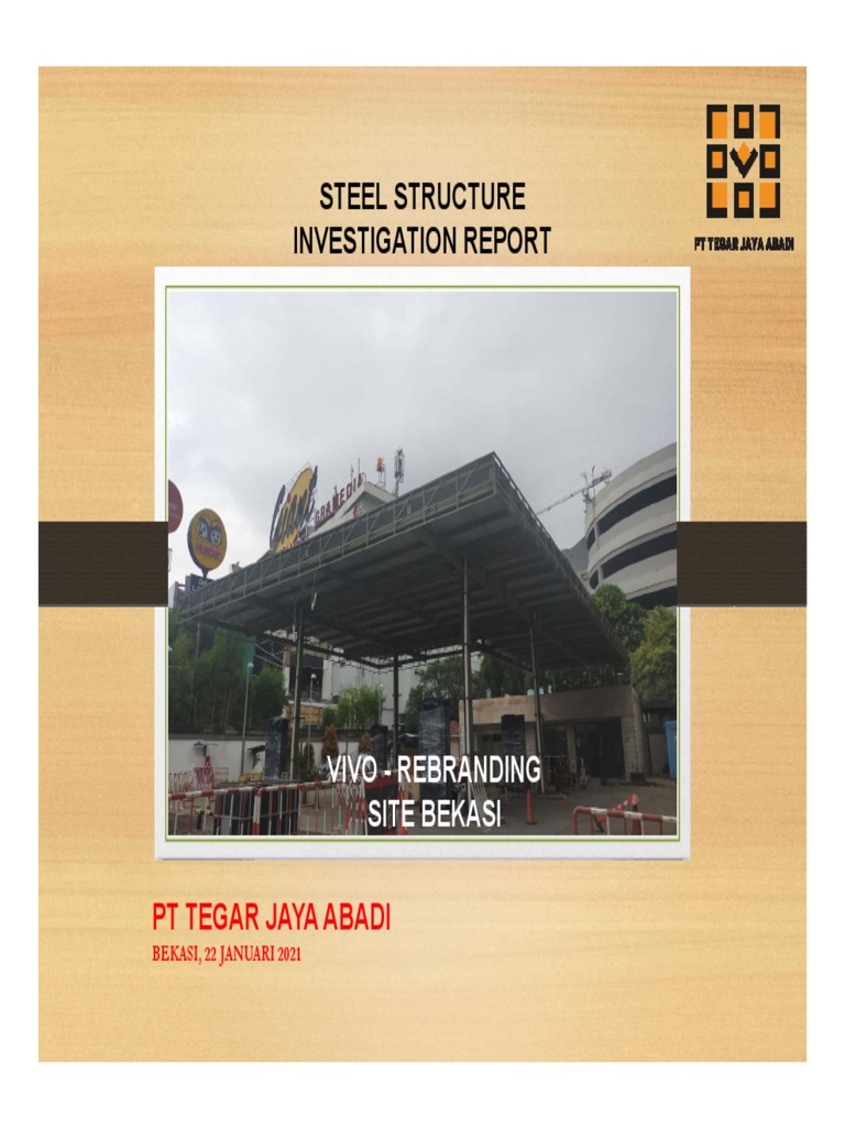 Steel Structure Investigation Report-Rebranding Bekasi | PDF