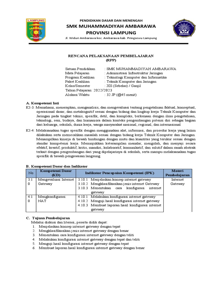 RPP Aij KD 3.10 | PDF